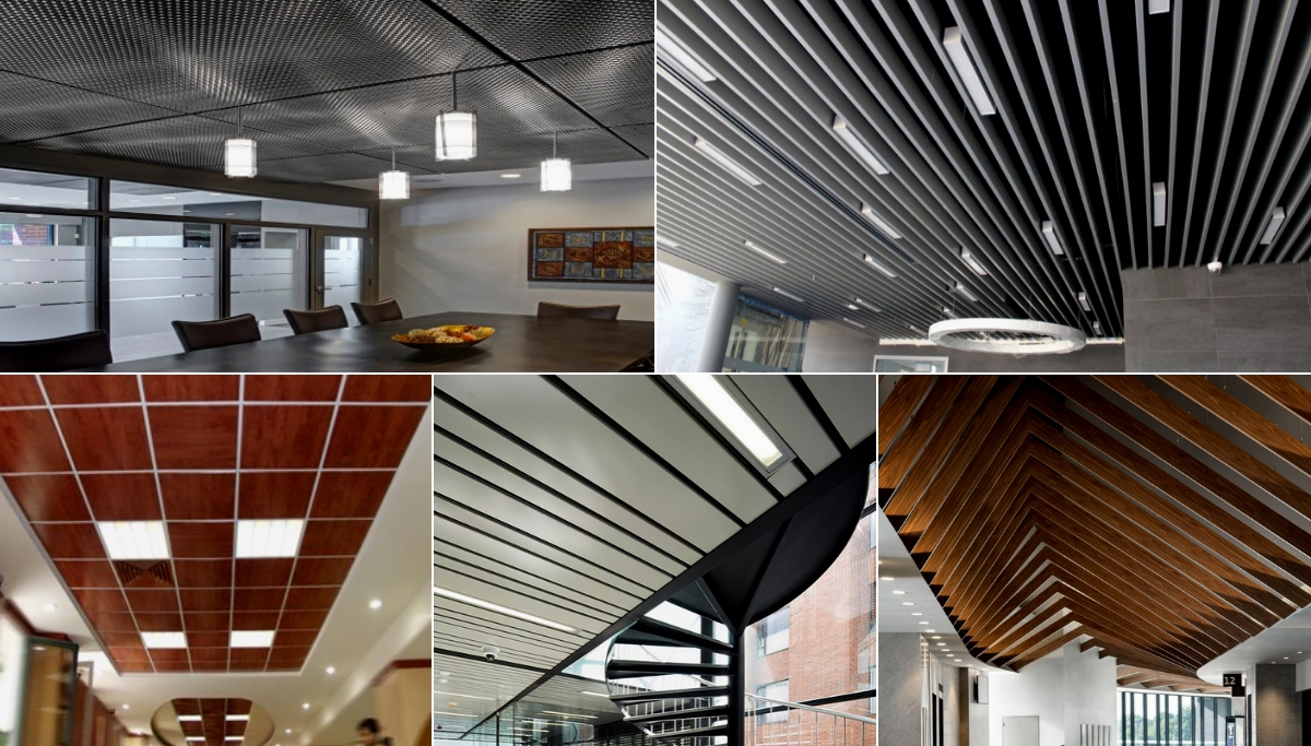 ТОП 10 стильных металлических потолков