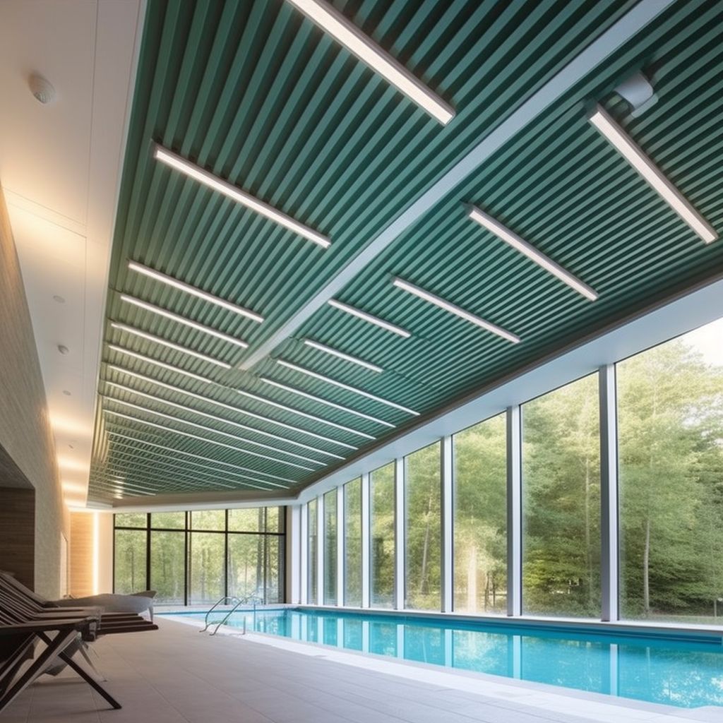 Metal Suspended Ceilings for Pools and Water Parks