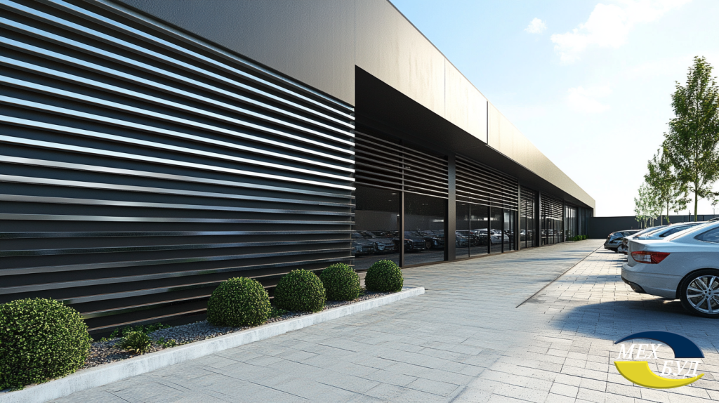 Comprehensive solution for car dealership finishing: facade, ceilings ...