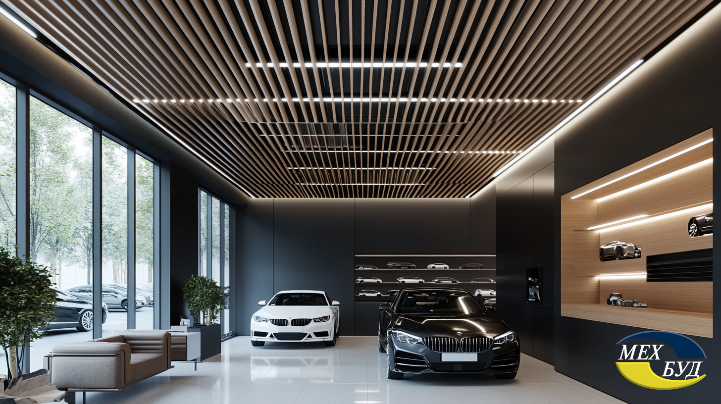 Comprehensive solution for car dealership finishing: facade, ceilings ...