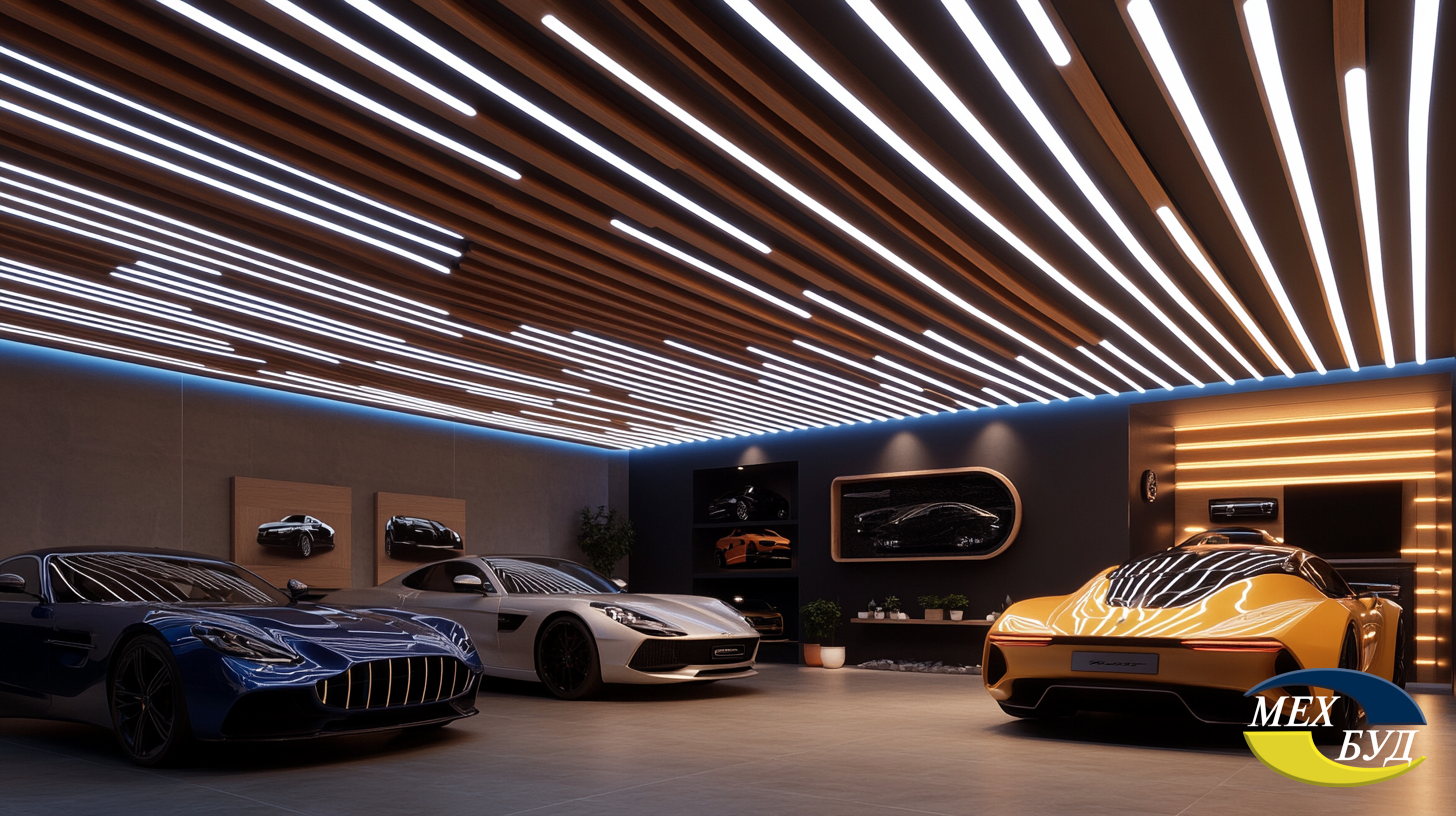 Comprehensive solution for car dealership finishing: facade, ceilings ...